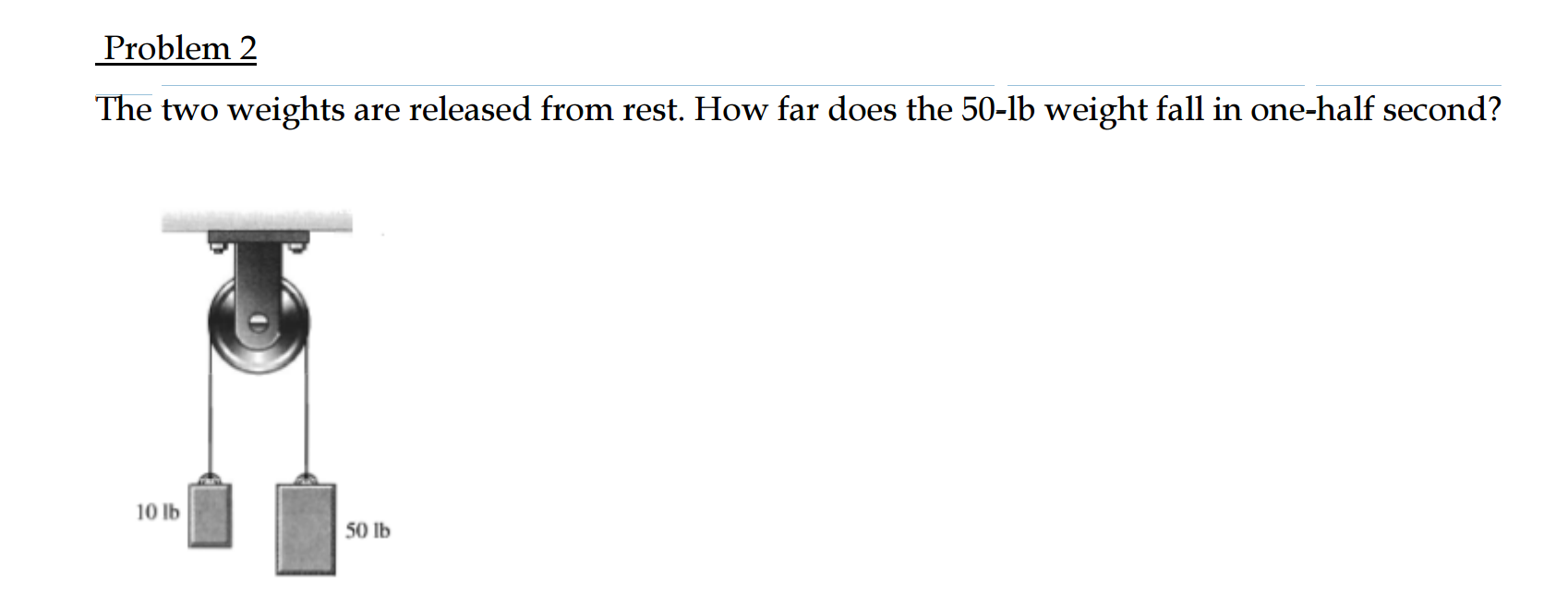Solved The two weights are released from rest. How far does | Chegg.com