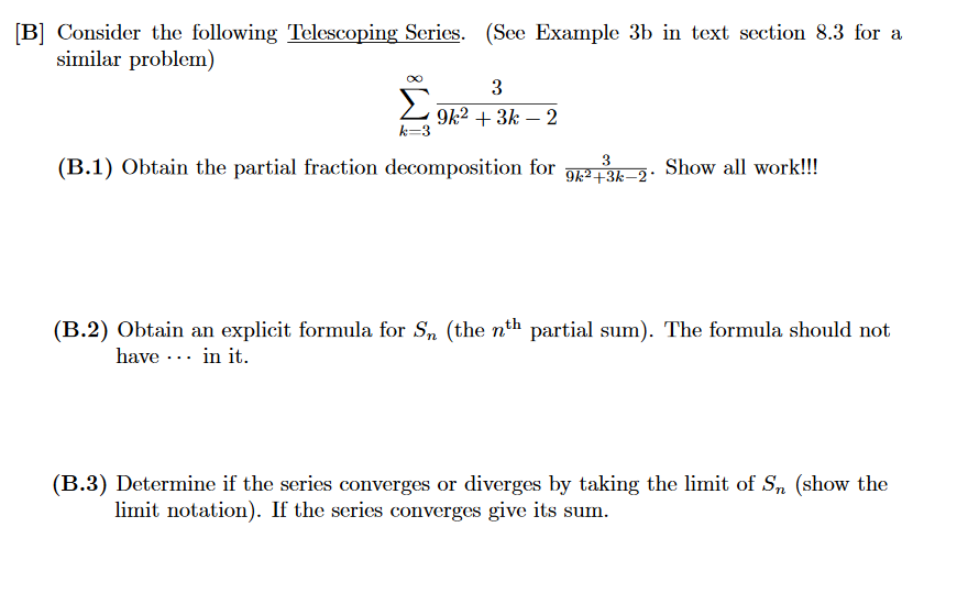 Solved Consider the following Telescoping Series. (See | Chegg.com