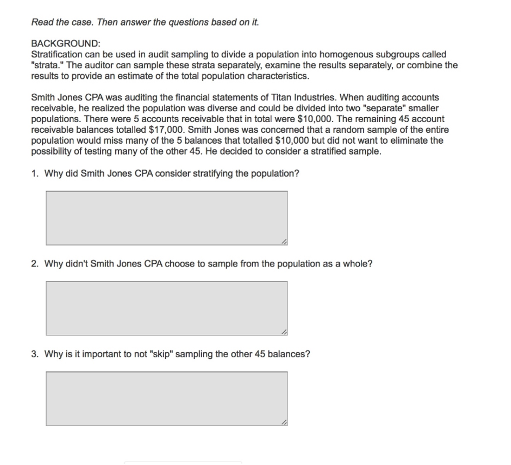 Solved Auditing Proceedures - Audit Sampling, please explain | Chegg.com