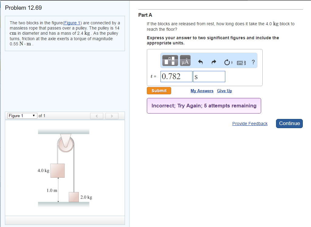 Solved Problem 12.69 Part A The two blocks in the | Chegg.com