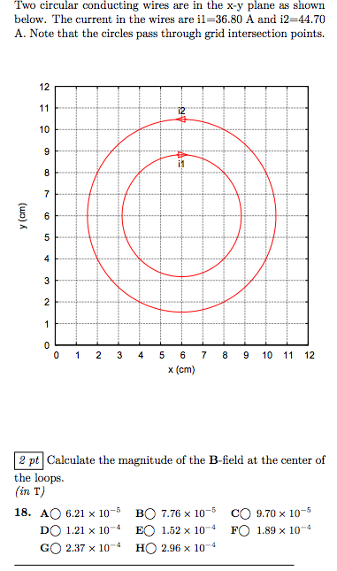Solved Two circular conducting wires are in the x-y plane as | Chegg.com