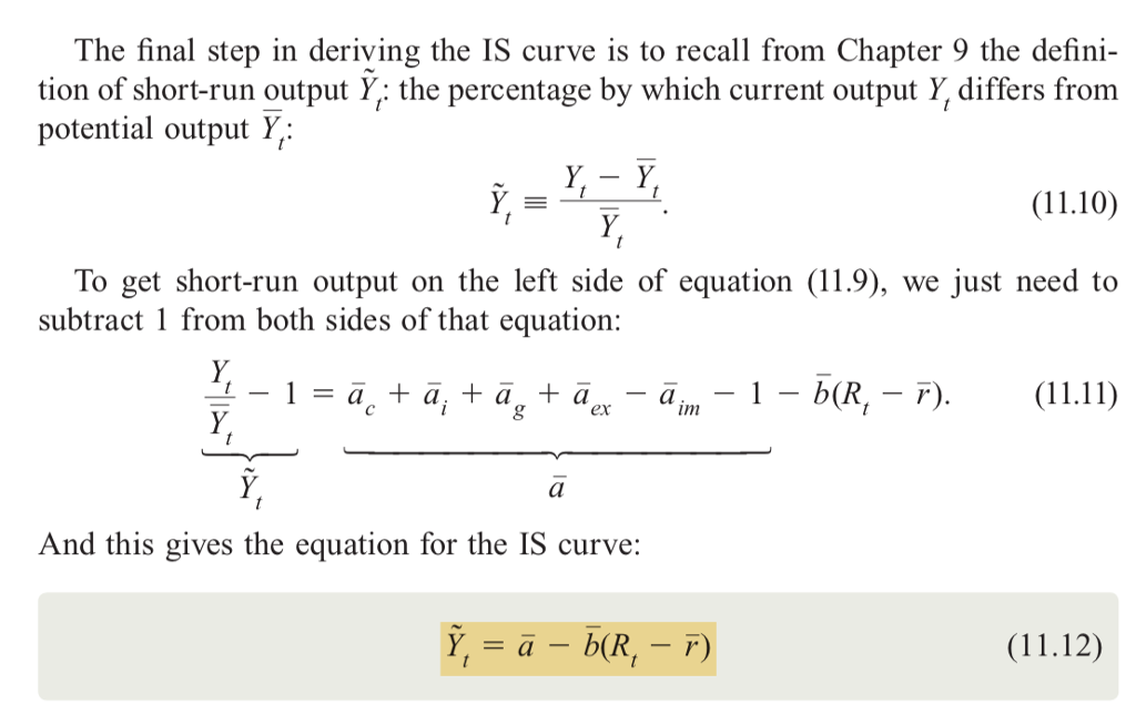 Y Bar is the potential output and Y Tilda is the | Chegg.com