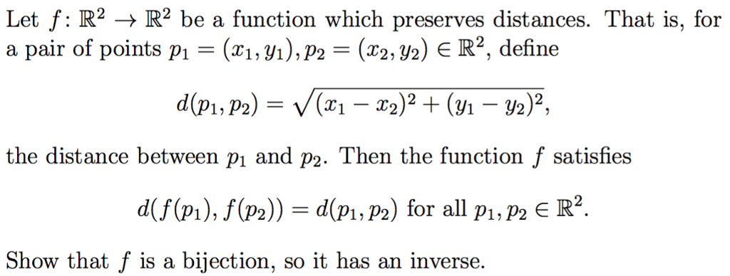 Solved Let f: R^2 rightarrow R^2 be a function which | Chegg.com
