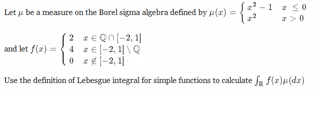 Let mu be a measure on the Borel sigma algebra | Chegg.com