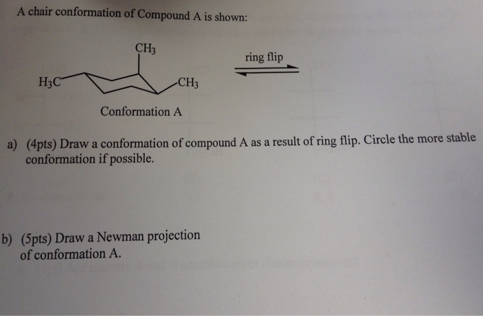 Solved A chair conformation of compound A is shown: | Chegg.com