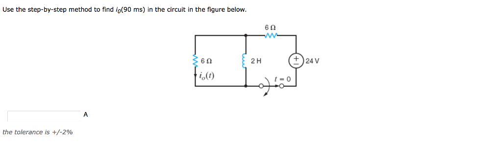 Solved Use the step-by-step method to find ig(90 ms) in the | Chegg.com