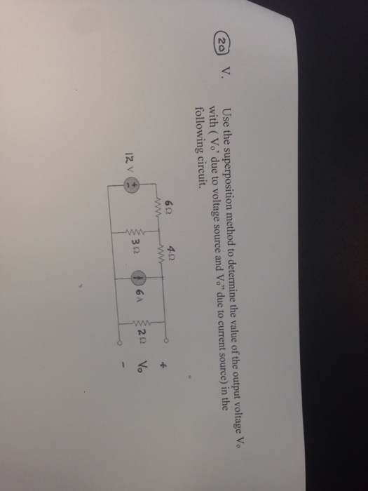 Solved Use the superposition method to determine the value | Chegg.com