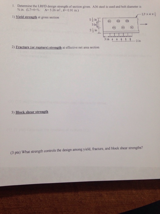 Solved Determine the LRFD design strength of section given. | Chegg.com
