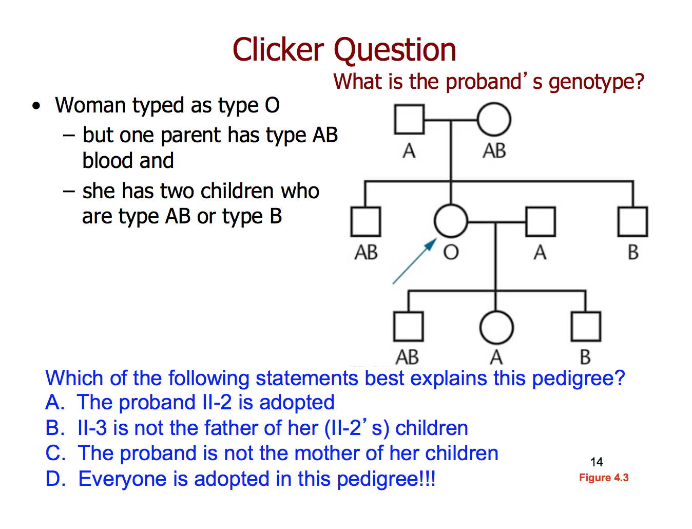 Solved Clicker Question What s the proband?s genotype? | Chegg.com