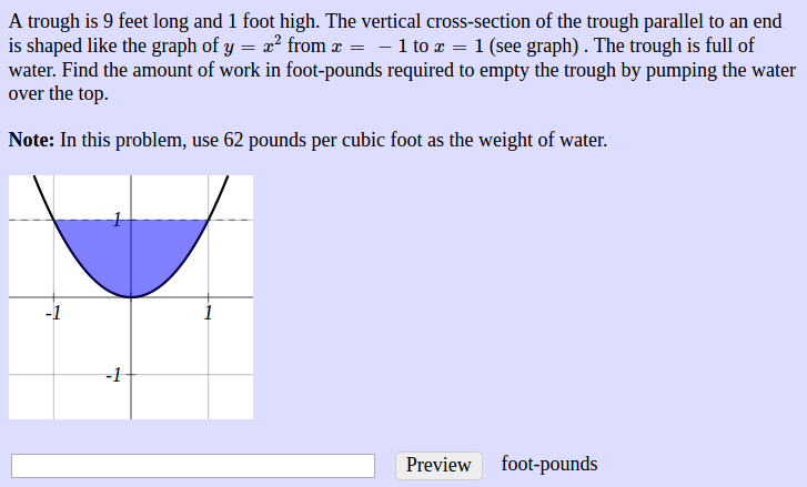 Solved A trough is 9 feet long and 1 foot high. The vertical | Chegg.com
