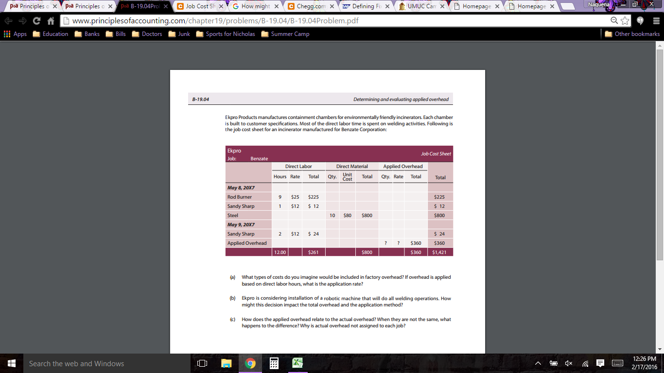 Solved Ekpro Products manufactures containment chambers for | Chegg.com
