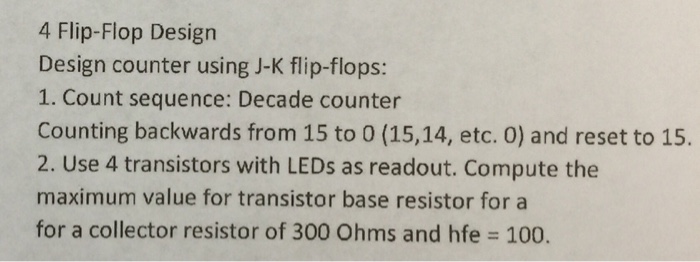 Solved Flip-Flop Design counter using J-K flip-flops: Count | Chegg.com