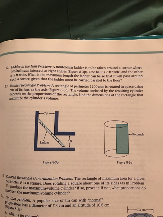 Solved Ladder in the Hall Problem: A non folding ladder is | Chegg.com