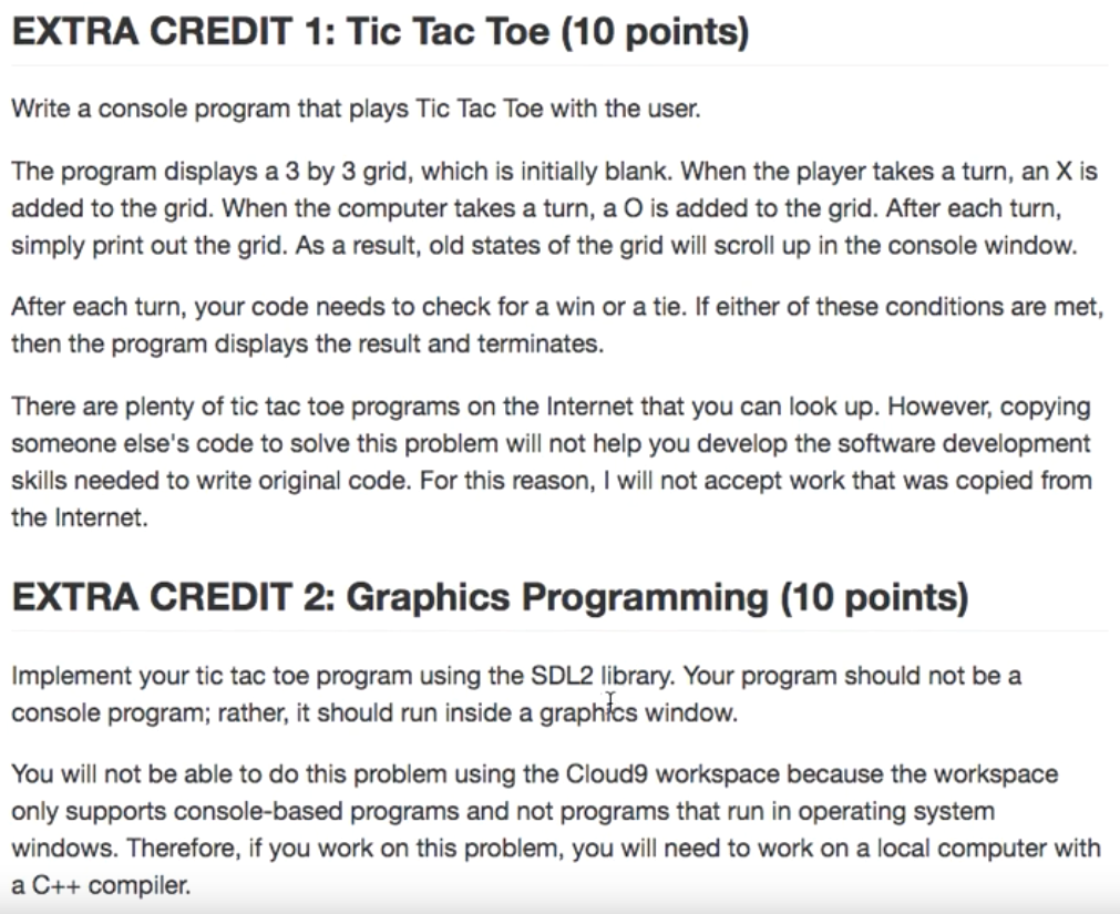 Solved EXTRA CREDIT 1: Tic Tac Toe (10 points) Write a | Chegg.com