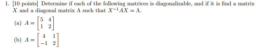 Solved 1. [10 points] Determine if each of the following | Chegg.com