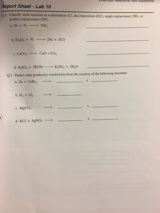 Solved Classify each reaction as combination (C), | Chegg.com