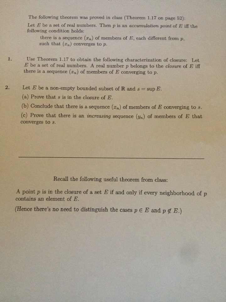 Solved The following theorem was proved in class (Theorem | Chegg.com