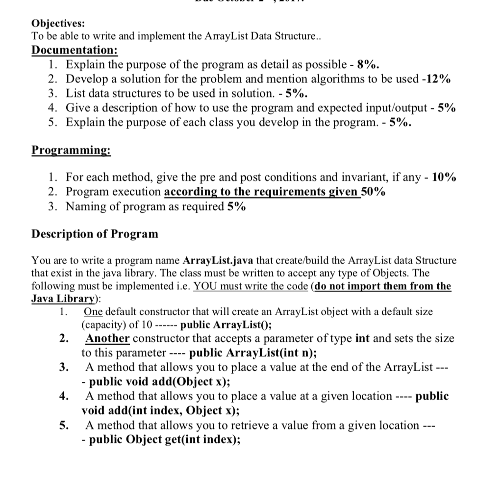 Solved Objectives: To be able to write and implement the | Chegg.com