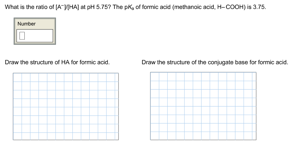 Solved What is the ratio of [AV[HA] at pH 5.75? The pKa of | Chegg.com