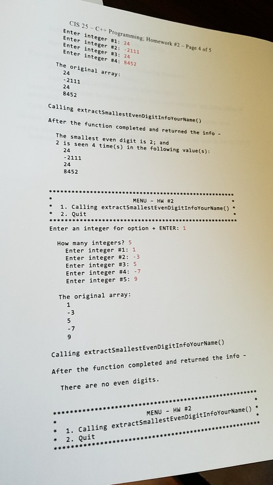 Solved CIS 25 C++ gramming: Homework #2-Page 2 of 5 oding | Chegg.com