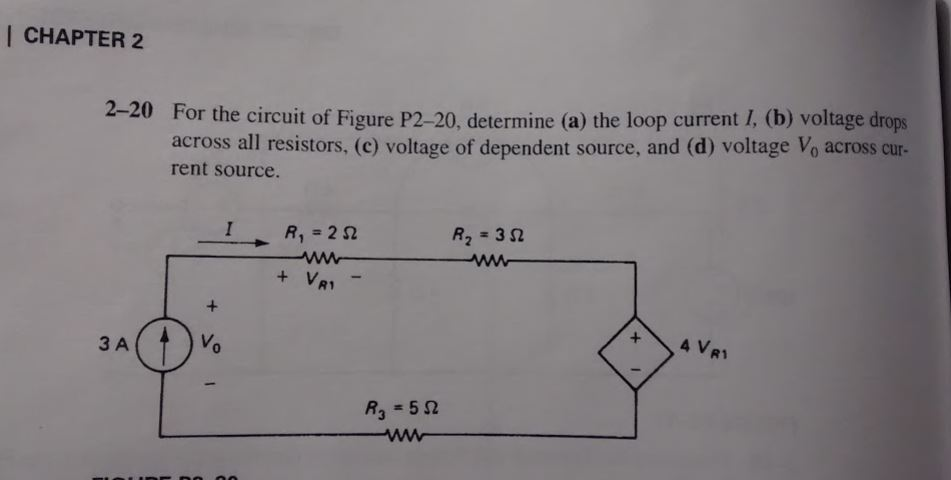 Solved For the circuit of Figure P2-20, determine the loop | Chegg.com