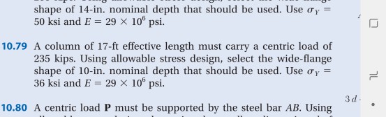 Solved shape of 14-in. nominal depth that should be used. | Chegg.com