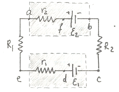 Solved The circuit below contains two batteries with | Chegg.com