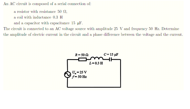 Solved An Ac Circuit Is Composed Of A Serial Connection Of