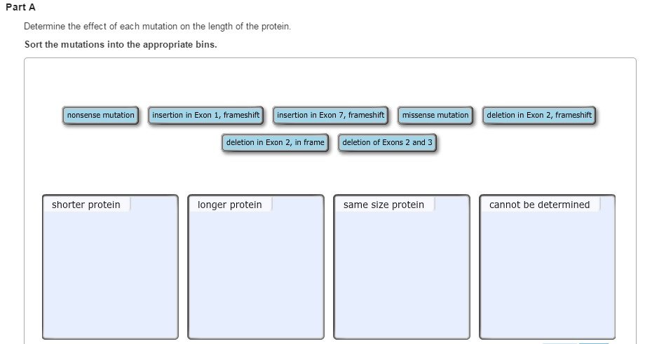 Solved Determine The Effect Of Each Mutation On The Length