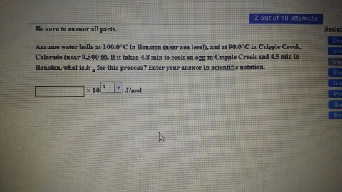 Solved Assume water boils at 100.0 degree C in Houston (near | Chegg.com