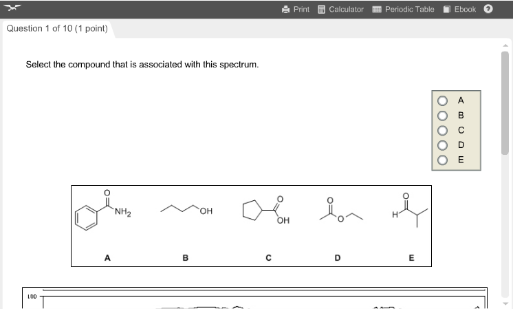 Solved Question 1 of 10 (1 point) Select the compound that | Chegg.com