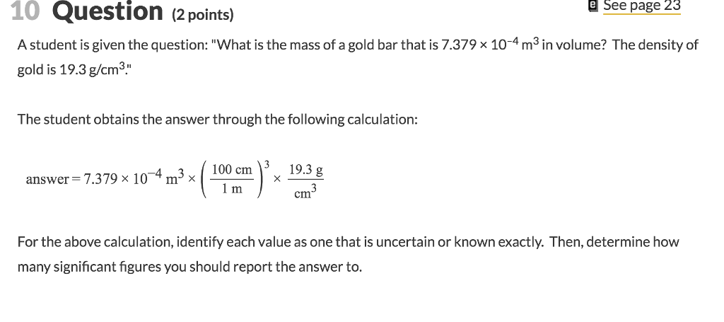 Solved 10 Question (2 points) e See page 23 A student is | Chegg.com Solved 10 Question (2 points) e See page 23 A student is | Chegg.com