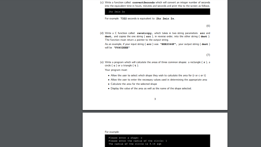 Solved (c) Write a function called convertseconds which will | Chegg.com Solved (c) Write a function called convertseconds which will | Chegg.com