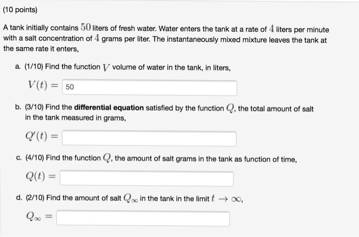 Solved (Application of ordinary differential equation | Chegg.com