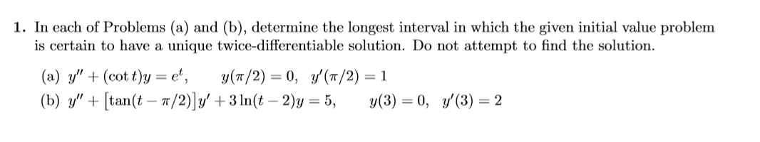 Solved In each of Problems (a) and (b), determine the | Chegg.com