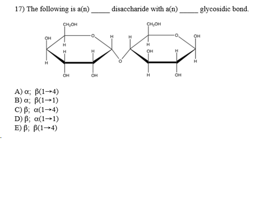 Glycosidic Bond Alpha Beta