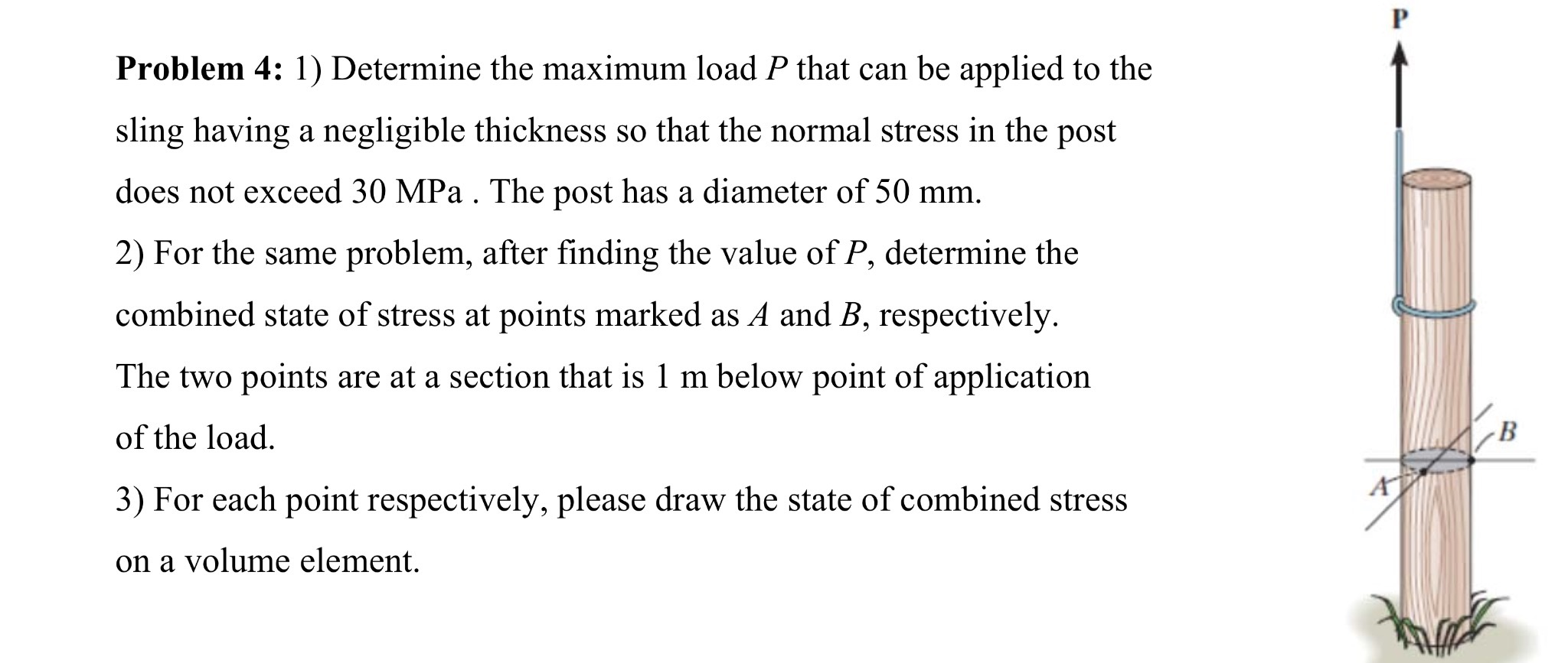 Problem 4: 1) Determine the maximum load P that can | Chegg.com