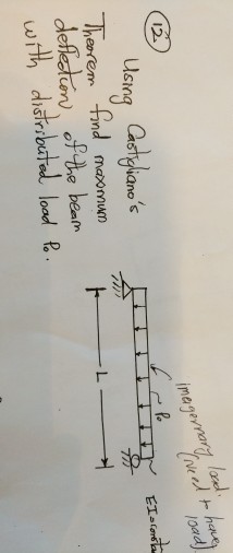Solved Use castigliano's theorem to find maximum deflection | Chegg.com