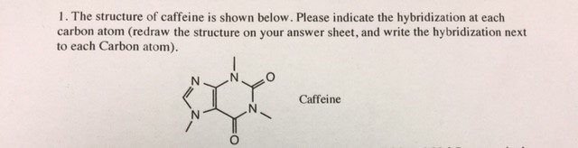 Solved The structure of caffeine is shown below. Please | Chegg.com