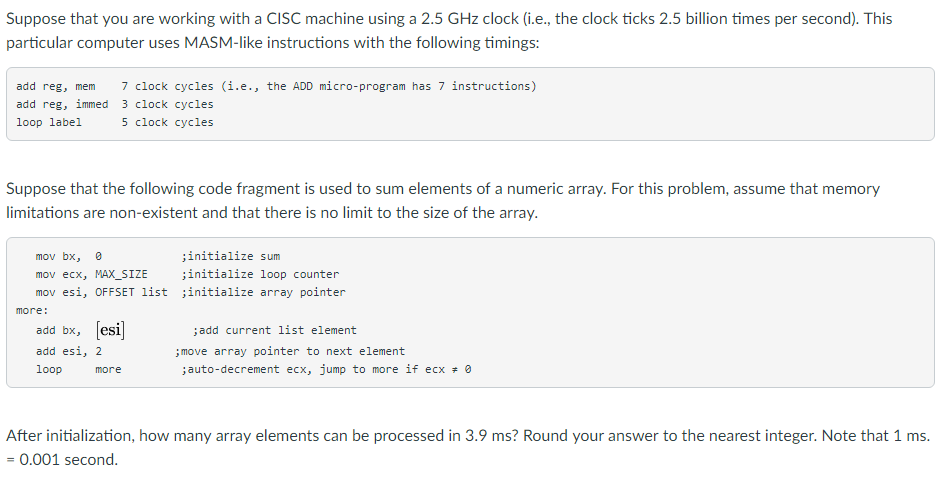 Suppose that you are working with a CISC machine | Chegg.com