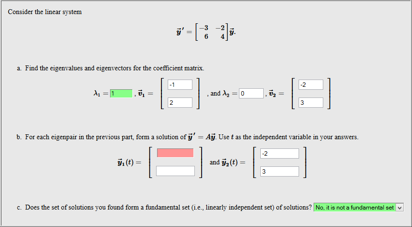 Solved Consider the linear system a. Find the eigenvalues | Chegg.com Solved Consider the linear system a. Find the eigenvalues | Chegg.com