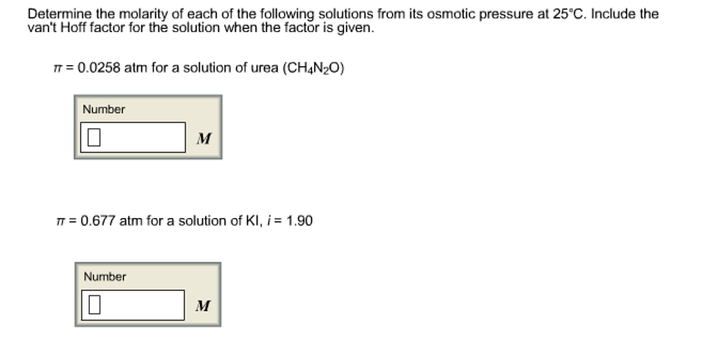 Solved Determine the molarity of each of the following | Chegg.com