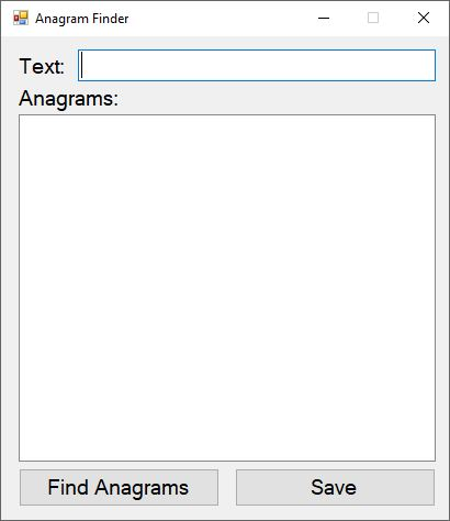 Hello, I have this anagram project for Visual C# that | Chegg.com