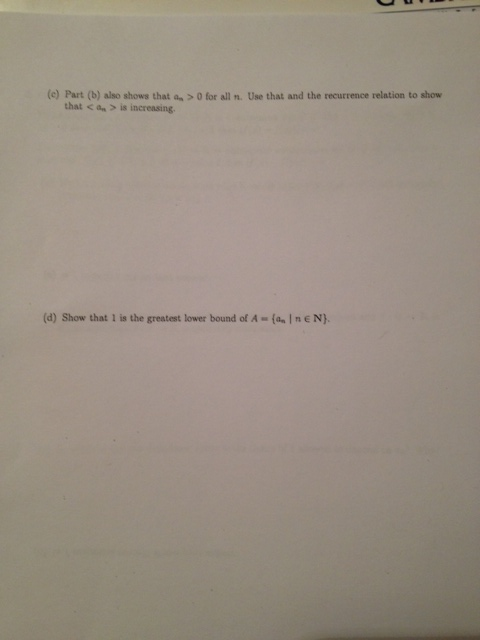 Solved We'll define a sequence of numbers as follows a1 = | Chegg.com
