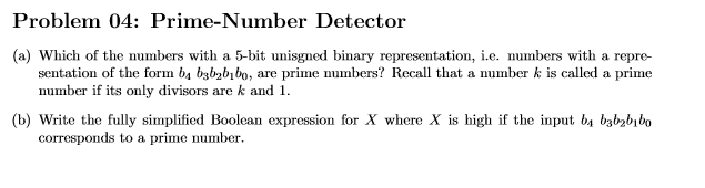 Solved Problem 04: Prime-Number Detector (a) Which of the | Chegg.com