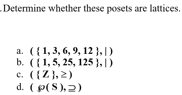 1) 2) Consider the poset R = ( { 2, 4, 6, 9, 12, 18, | Chegg.com