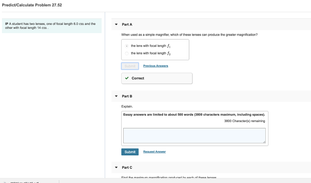 Solved Predict/Calculate Problem 27.52 IP A student has two | Chegg.com