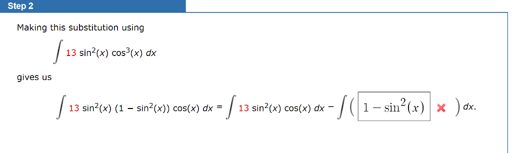 Solved Making this substitution using integral 13 sin^2(x) | Chegg.com