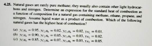 Solved 42S. Natural gases are rarely pure methane they | Chegg.com