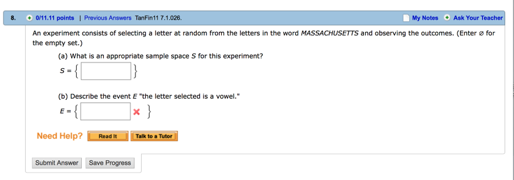 Solved An experiment consists of selecting a letter at | Chegg.com